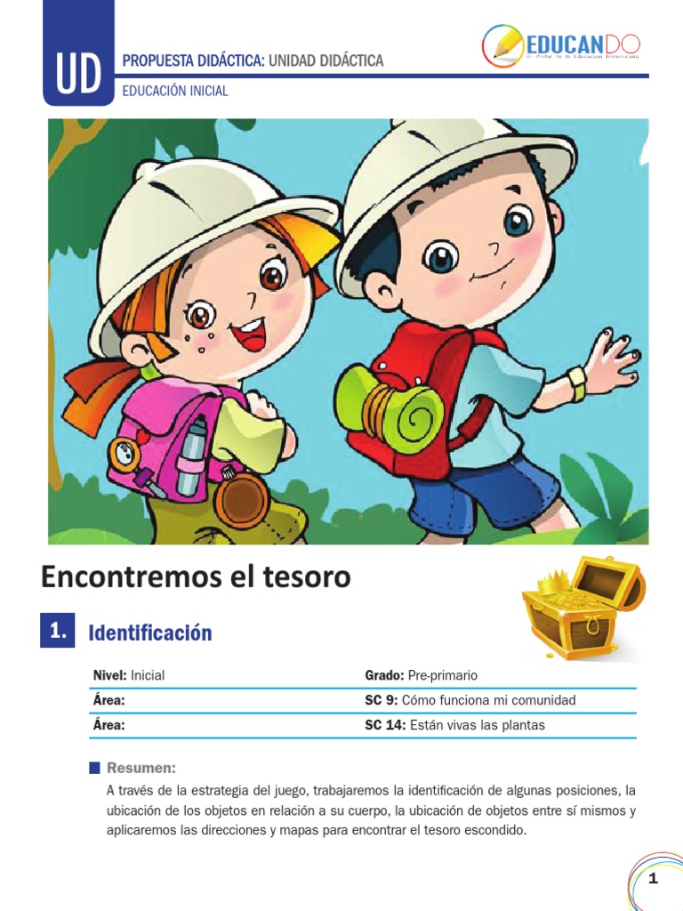Encontremos El Tesoro. Identificación. Propuesta Didáctica - Unidad ...