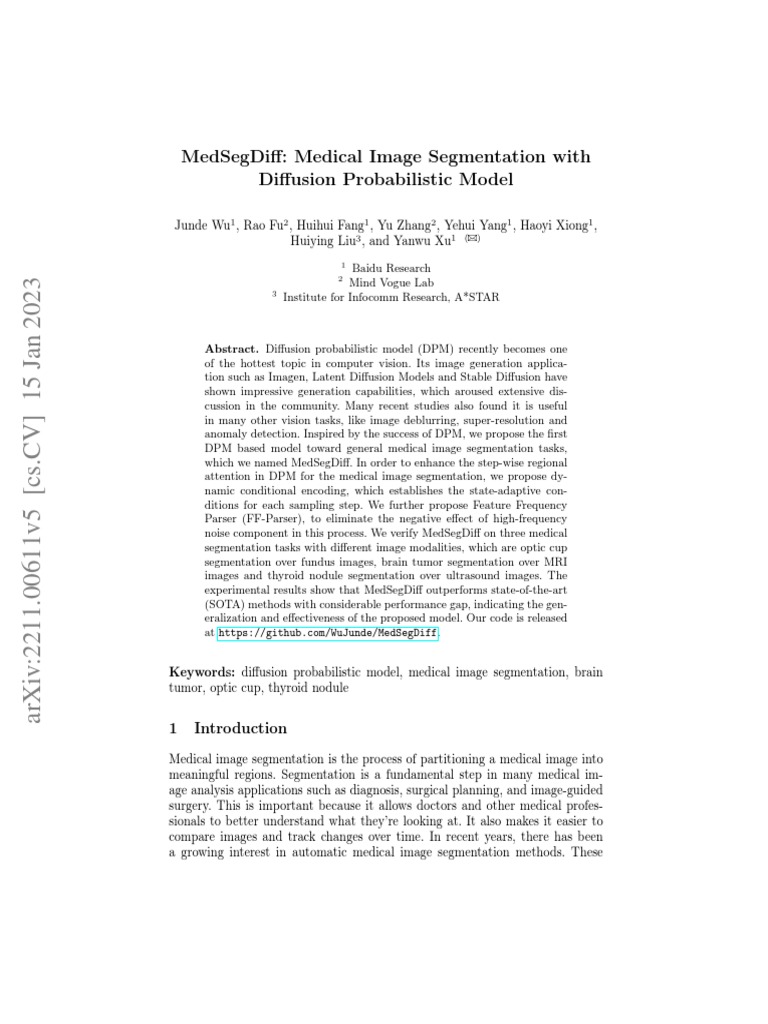 Medsegdiff: Medical Image Segmentation With Diffusion Probabilistic ...