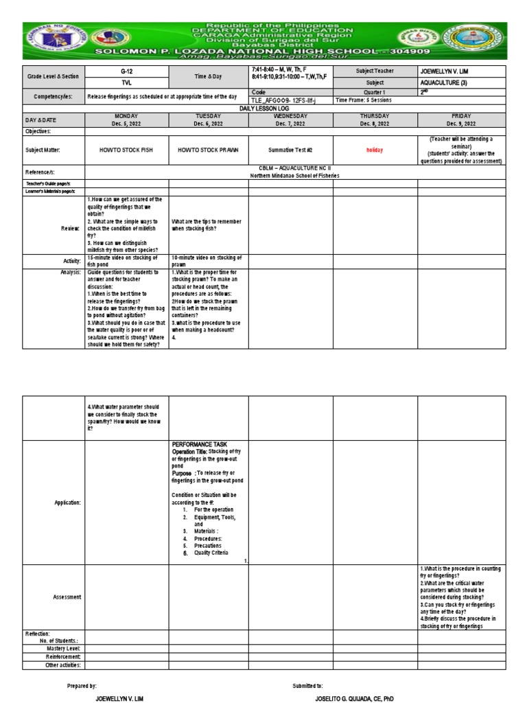 Code Tle - Afgoo9-12Fs-Iif-J: Holiday | Download Free PDF | Learning