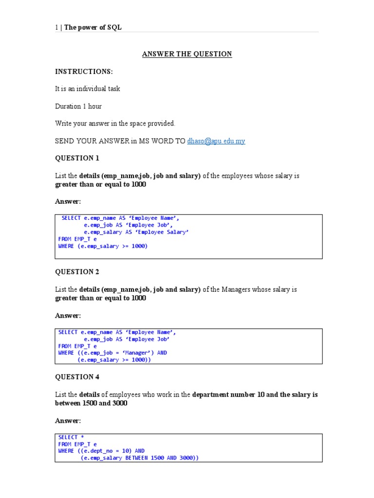Tutorial Question | PDF