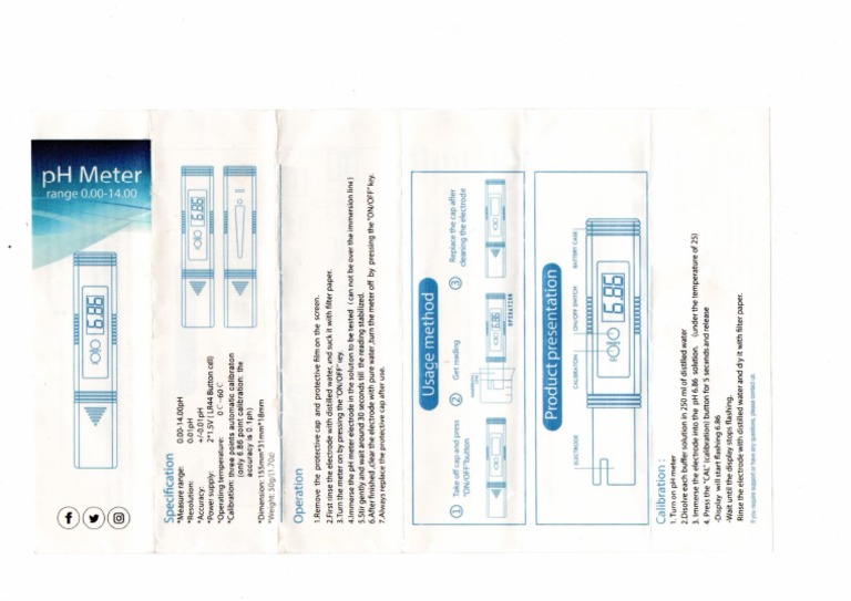 Manual Phmetro Portátil | PDF