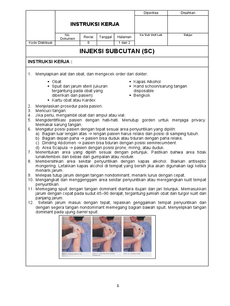 IK INJEKSI SUBCUTAN (SC) Rev | PDF