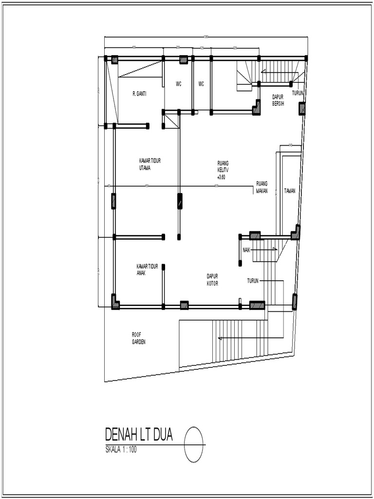 Denah Rumah Skala 1:100 | PDF