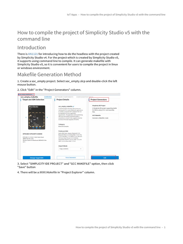 How To Compile The Project of Simplicity Studio v5 With The Command Line | PDF | Technology ...