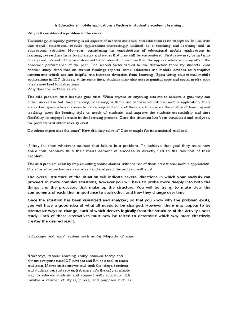 Effectiveness of Educational Mobile Apps | PDF | Educational Technology ...