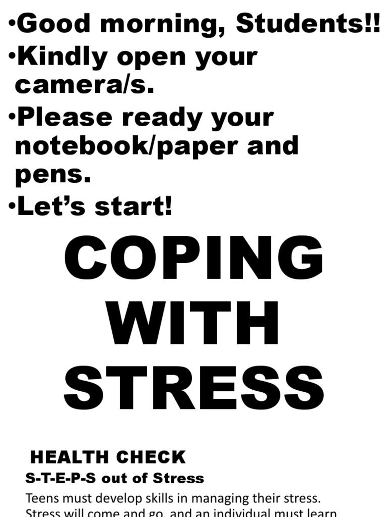 Coping With Stress | PDF | Stress (Biology) | Grief