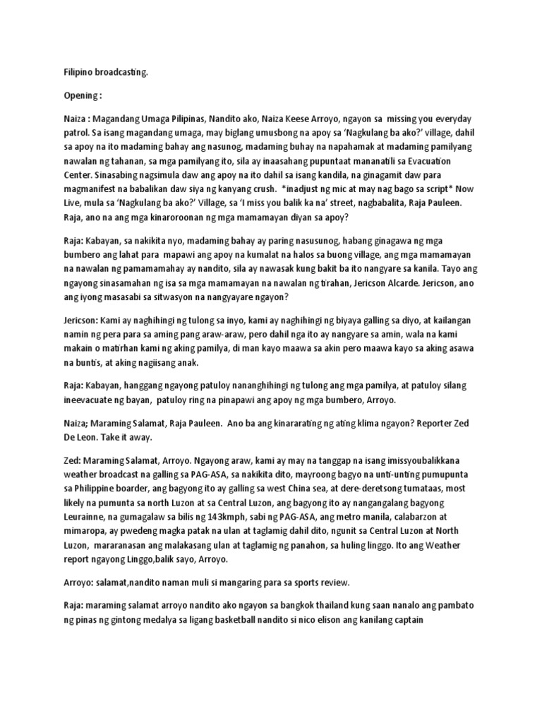 Filipino Broadcasting | PDF