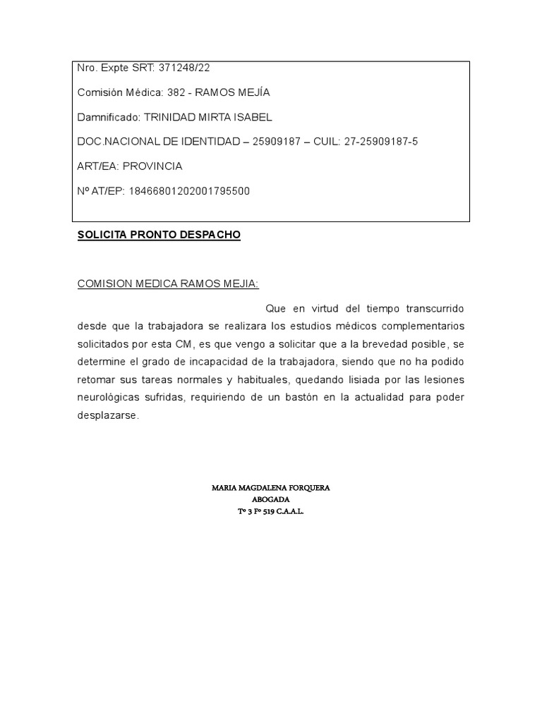 Solicita Pronto Despacho | PDF