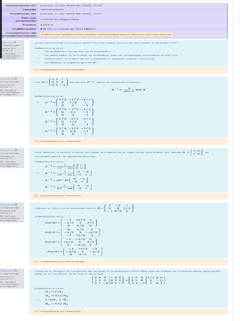 Examen Tercer Parcial Segunda Vuelta Revisión Del Intento | PDF