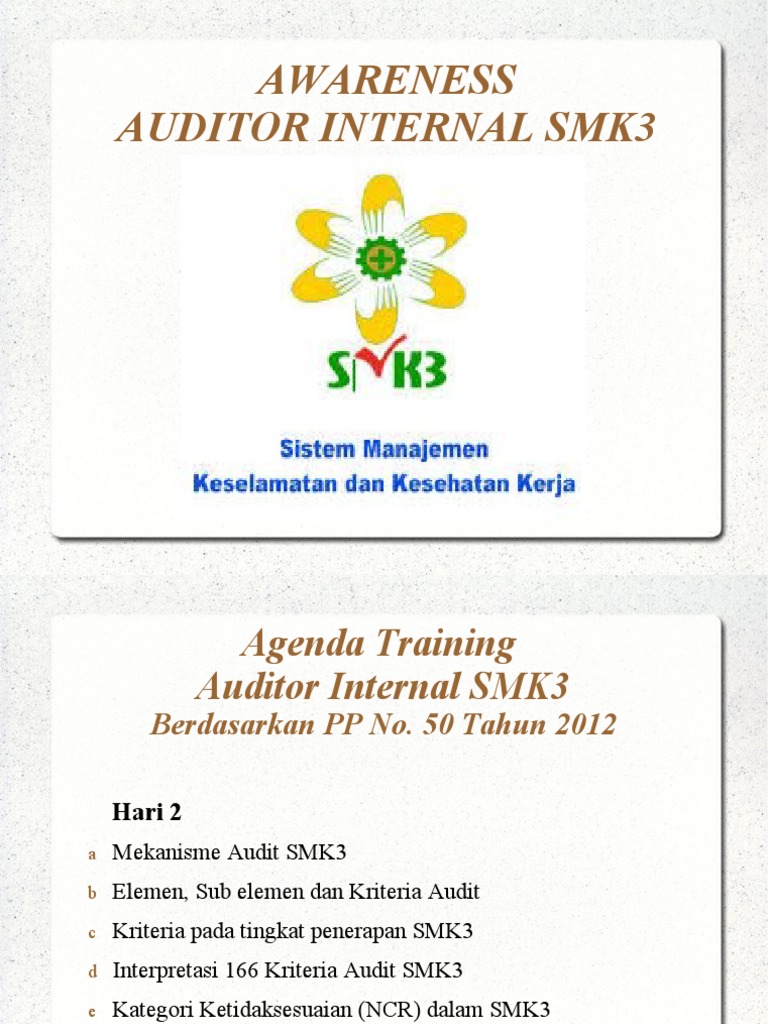 Awareness Auditor Internal SMK3 - Part 2 | PDF