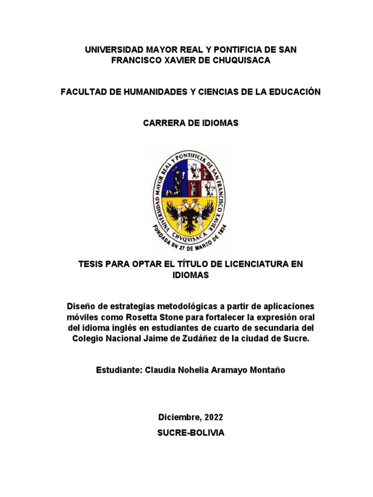 Perfil Final-Claudia Nohelia Aramayo Montaño | PDF | Método científico | Enseñando