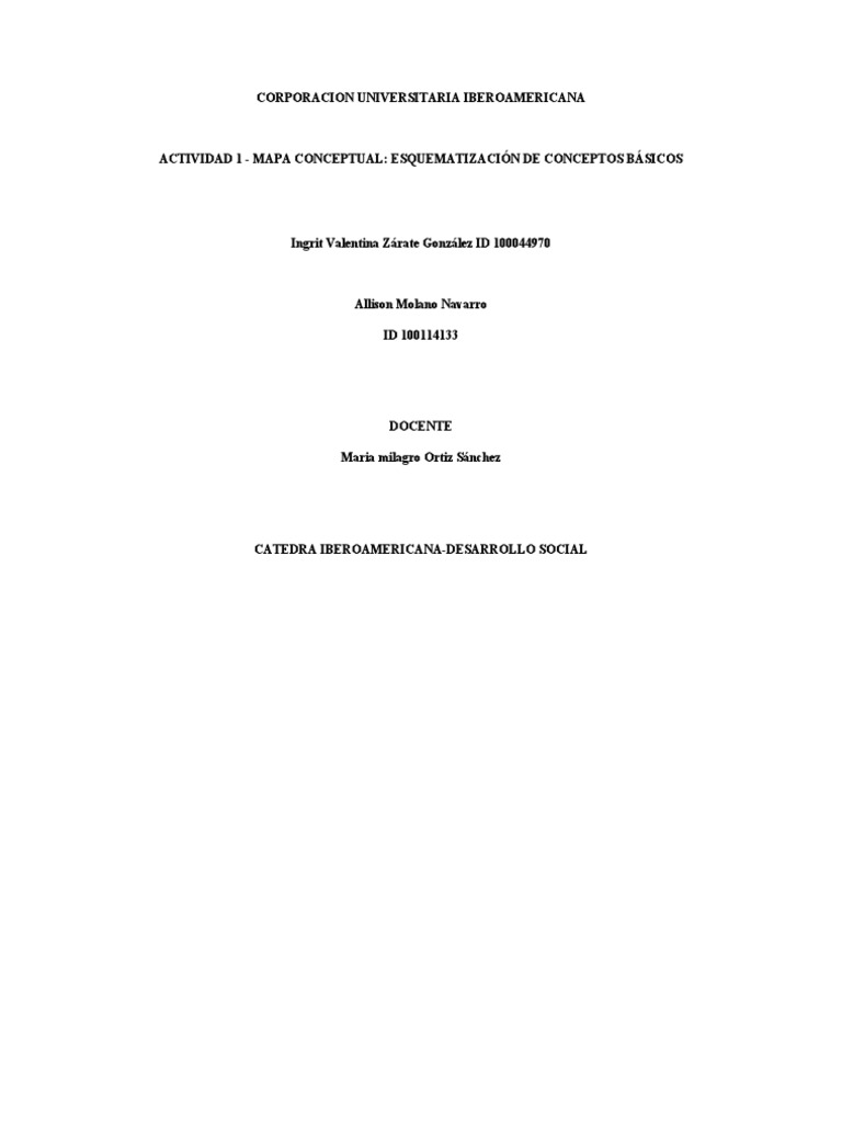 Actividad 1 Esquematizacion de Conceptos Basicos | PDF