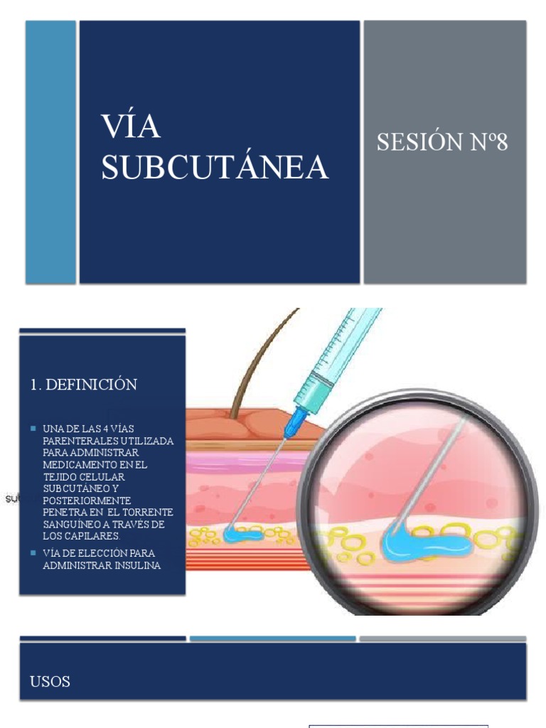 VÍA SUBCUTÁNEA. Sesion 8 | PDF