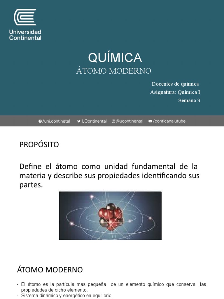 Semana 3 Átomo Moderno | Descargar gratis PDF | Química | Isótopo