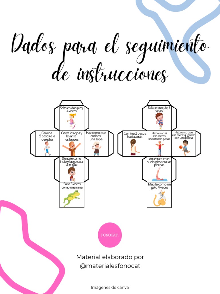 Dado de Movimientos para Niños | PDF