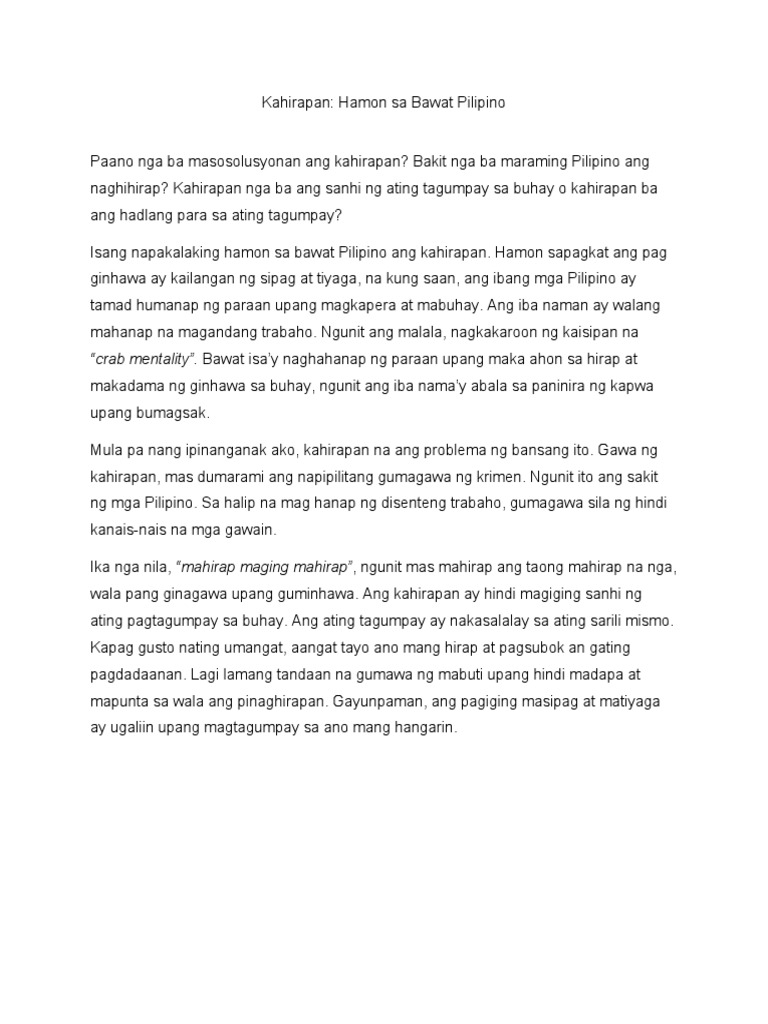Kahirapan | PDF