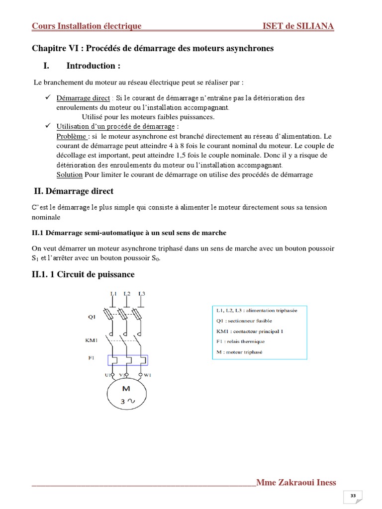 Chapitre 6 Procedes Demarrage Moteurs Asynchrones | PDF | Puissance ...