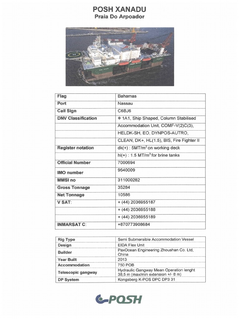 Ships Particulars Ums | PDF