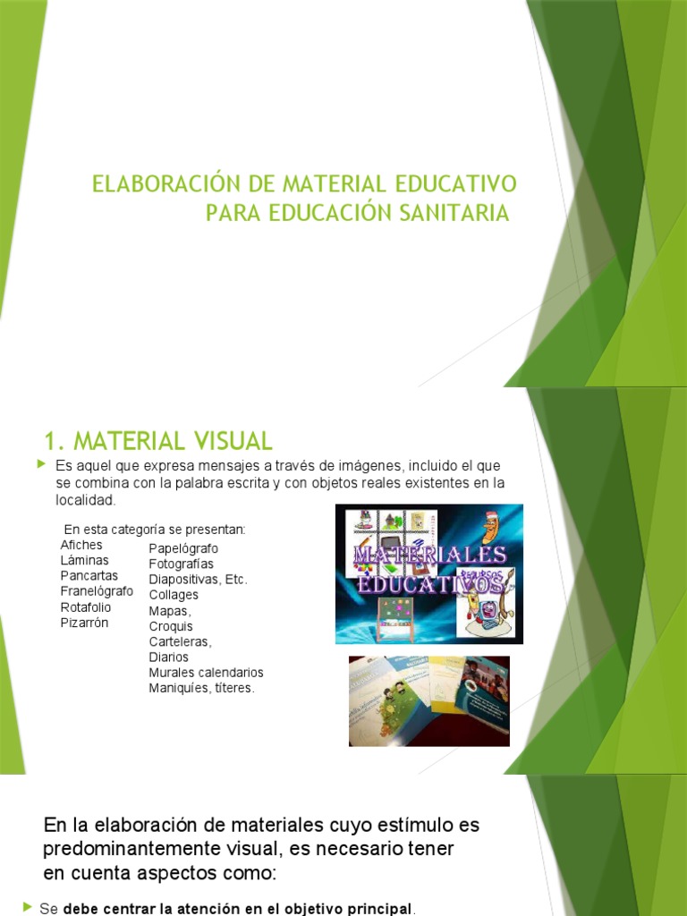 Guía para la elaboración de material educativo visual efectivo para promover la salud ...