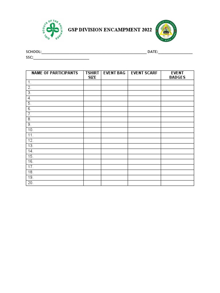 GSP Division Encampment 2022 | PDF