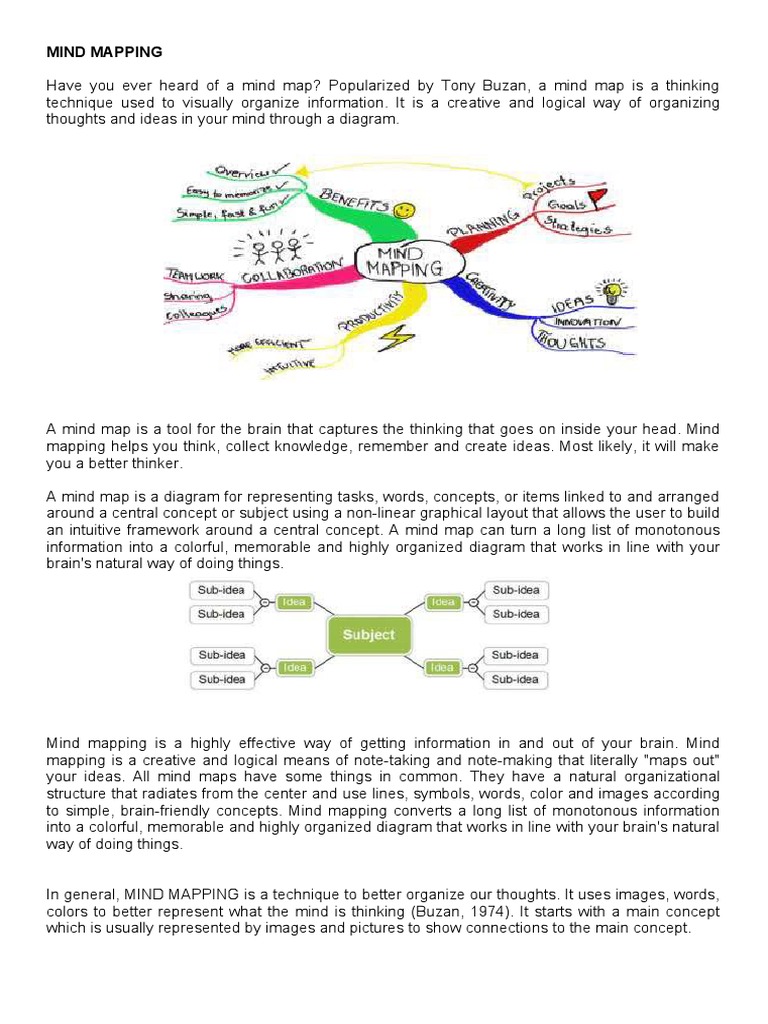Mind Mapping | PDF | Thought | Cognitive Science