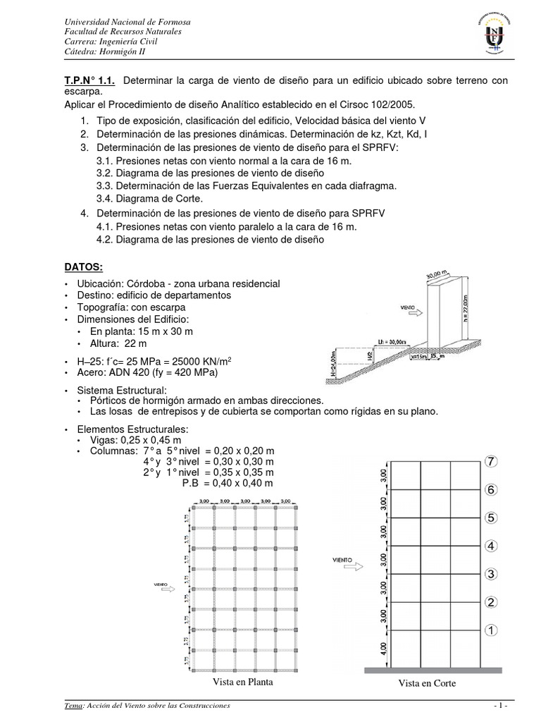 Calculo de La Carga de Viento de Diseño para El SPRFV Del Edificio ... Calculo de La Carga de Viento de Diseño para El SPRFV Del Edificio ...