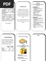 Triptico Queque Zanahoria | PDF | Cocina occidental | Comida regional y étnica