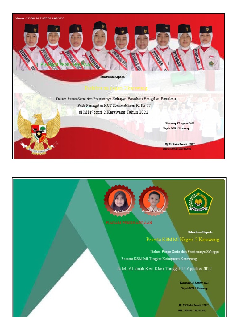 Penghargaan Paskibra & KSM MIN 2 Karawang | PDF