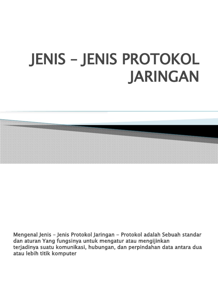 Jenis - Jenis Protokol Jaringan | PDF Jenis - Jenis Protokol Jaringan | PDF