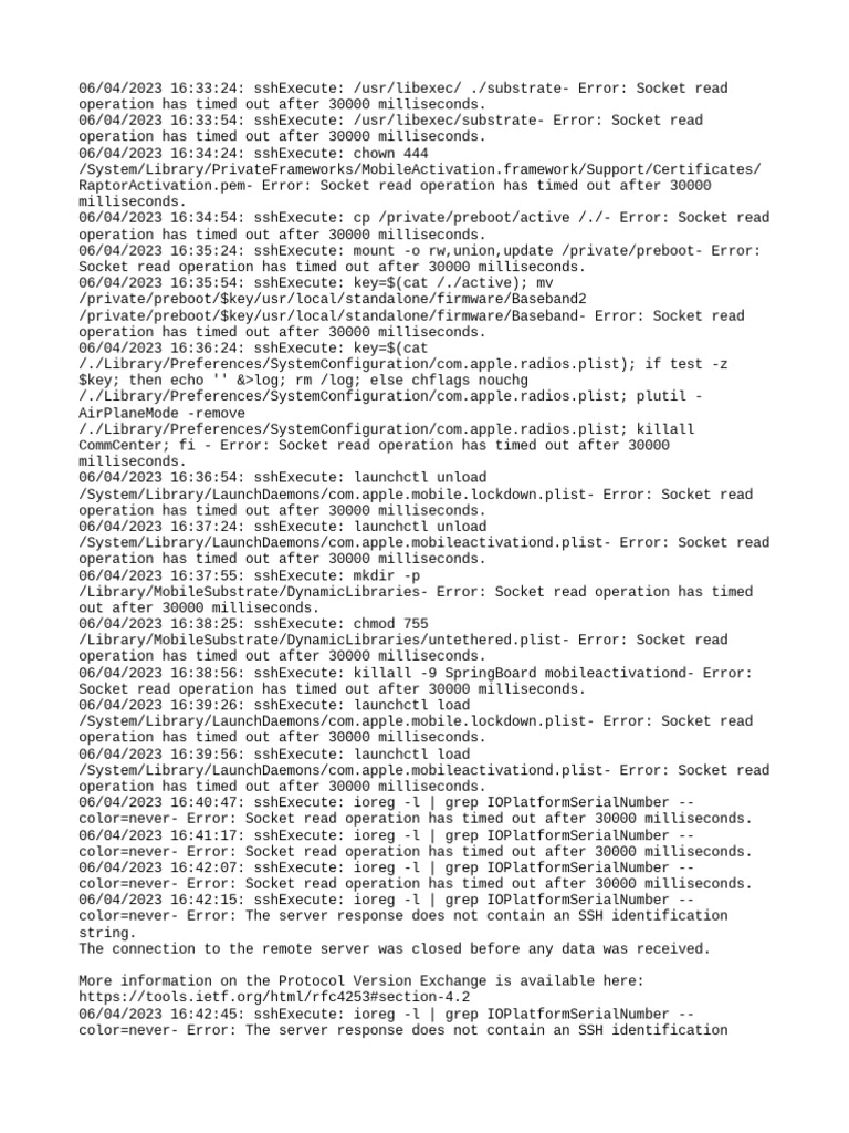 Log | PDF | Network Socket | Secure Shell