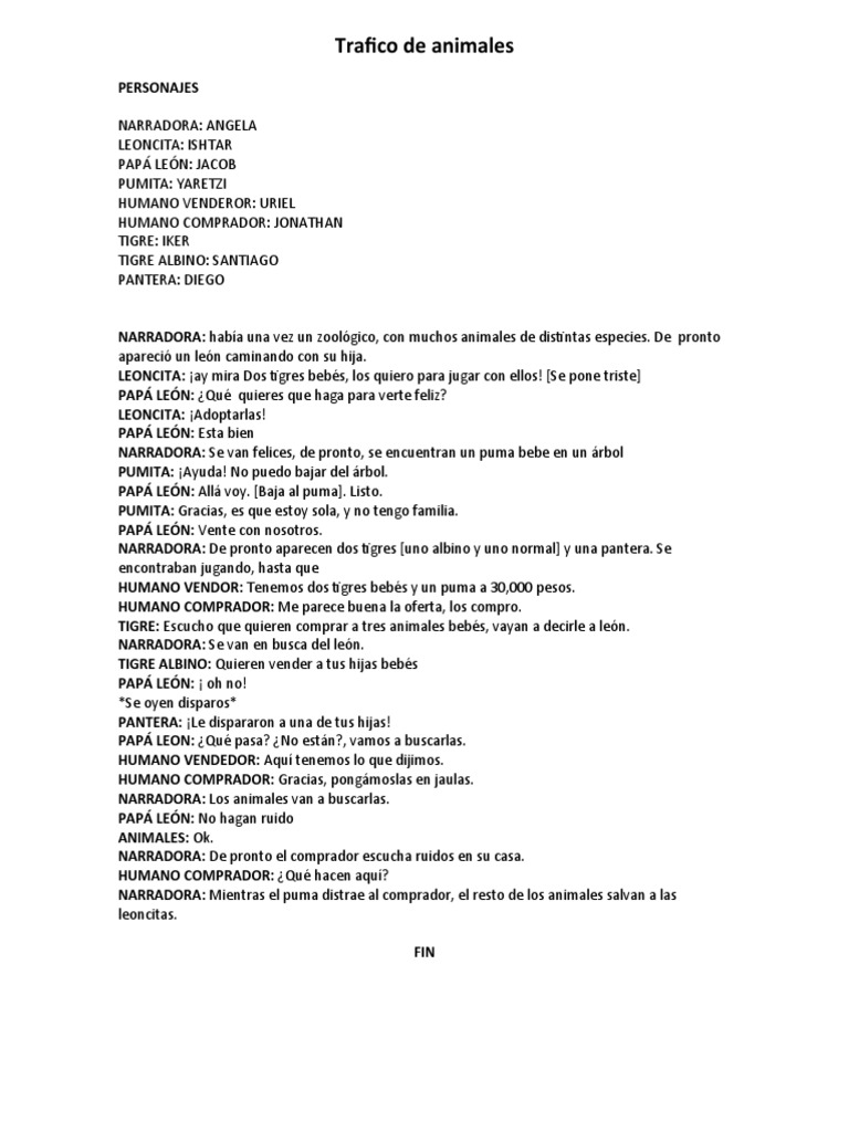 Trafico de Animales | PDF