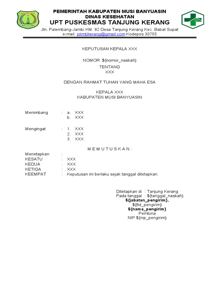 Contoh SK | PDF