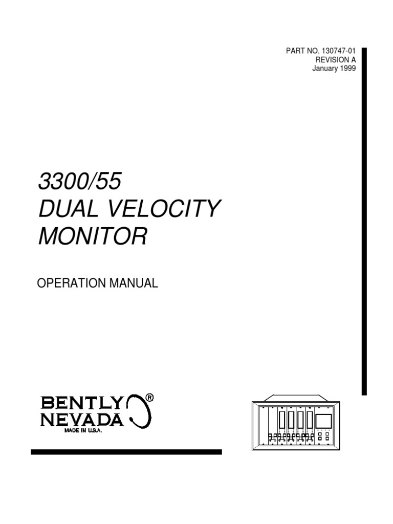 3300/55 Dual Velocity Monitor: Operation Manual | PDF | Relay ...