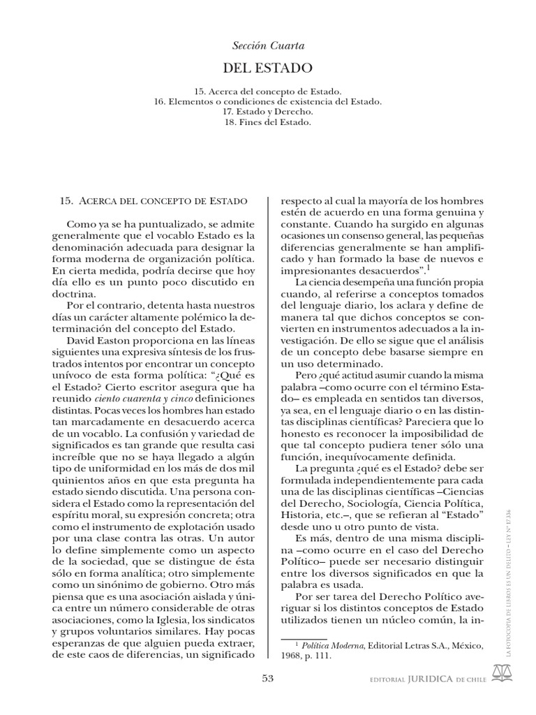 El Estado Concepto y Elementos | PDF | Nación | Estado (política)