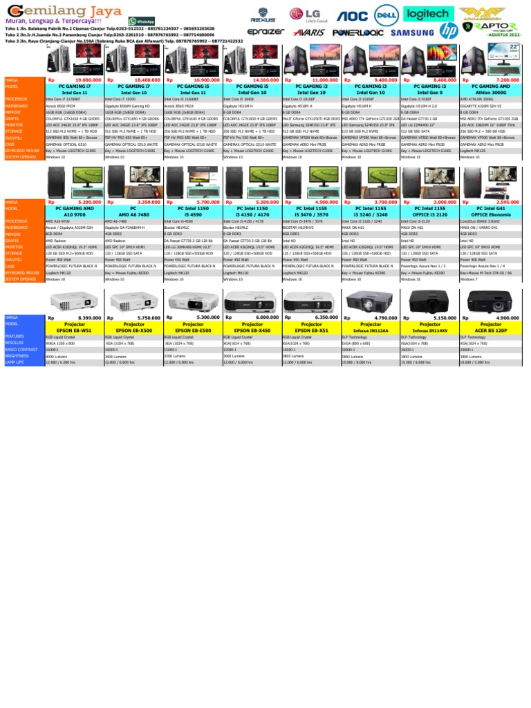 Brosur PC Rakitan | PDF | Solid State Drive | Intel