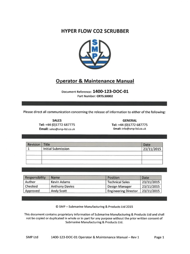 Co2 Scrubber Manual | PDF