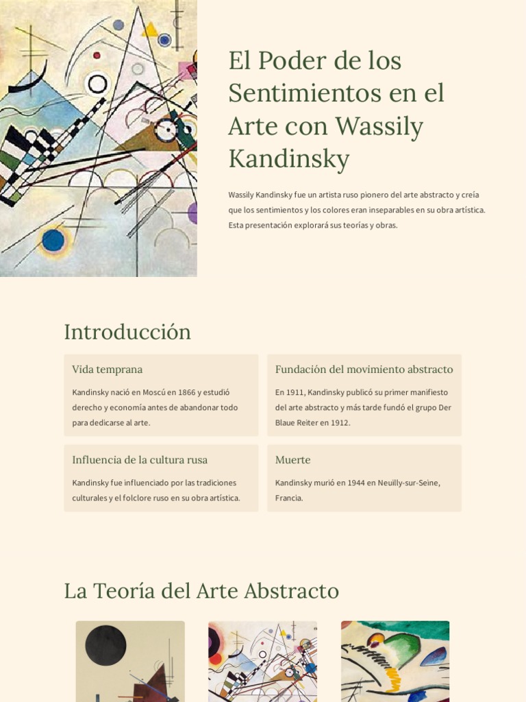 El Poder de Los Sentimientos en El Arte Con Wassily Kandinsky | PDF | Wassily Kandinsky | Arte ...