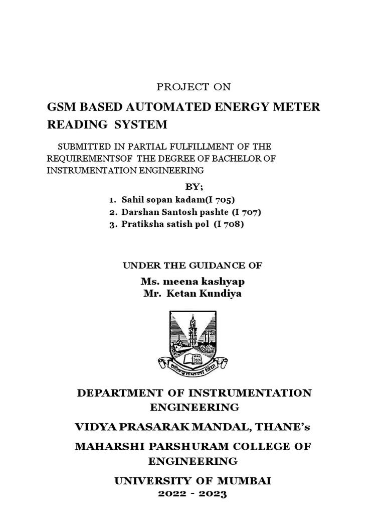 BE Project Report GSM Based 11 | PDF | System On A Chip | Microcontroller