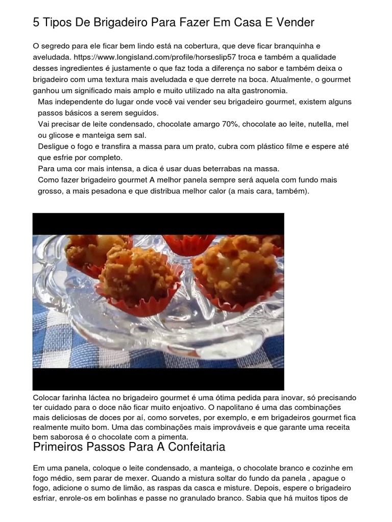 Docinhos Gourmet Mais Vendidos Tudo O Que Voc? Precisa Saberdnirr PDF ...