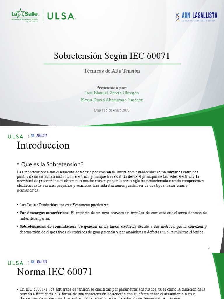 Sobretensión Según IEC 60071 | PDF | voltaje | Ingenieria Eléctrica