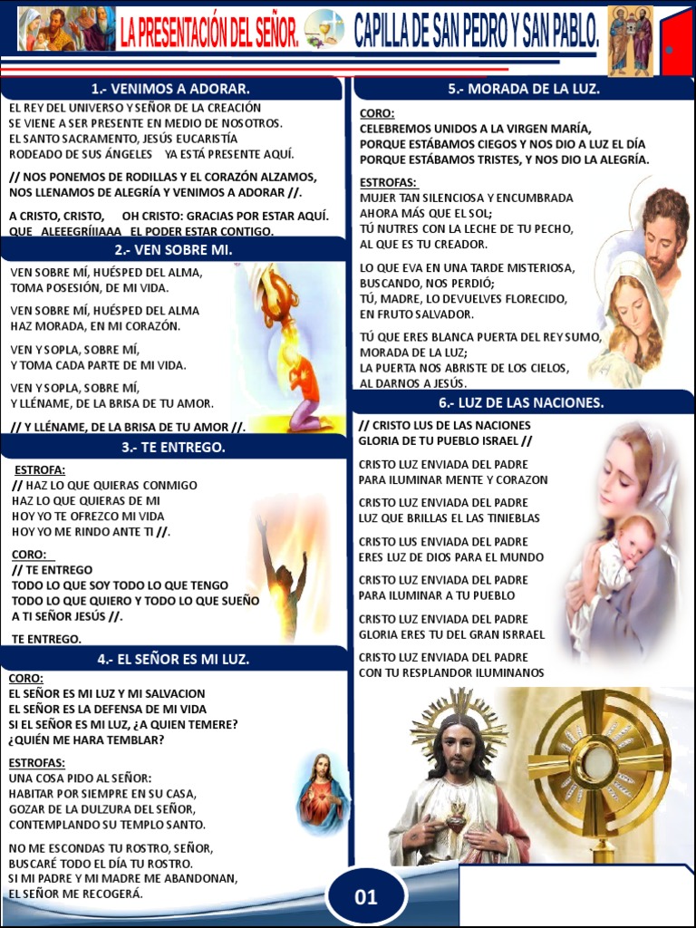 Esquema de Cantos. | Descargar gratis PDF | Cristo (título) | eucaristía