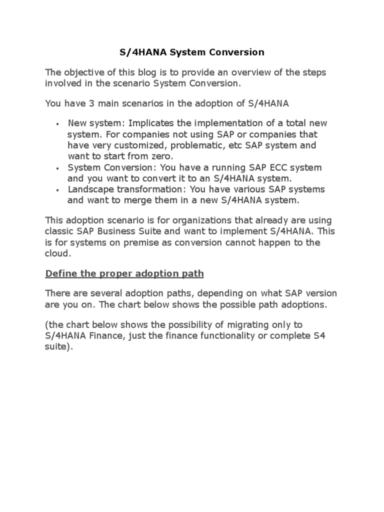 S4HANA System Conversion 1902 | PDF | Computing | Information Technology Management