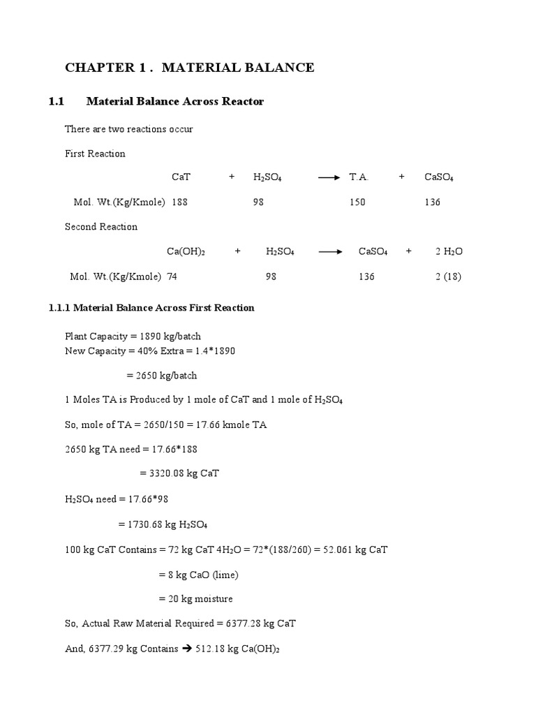 Chapter 1 - Material Balance | PDF | Humidity | Latent Heat