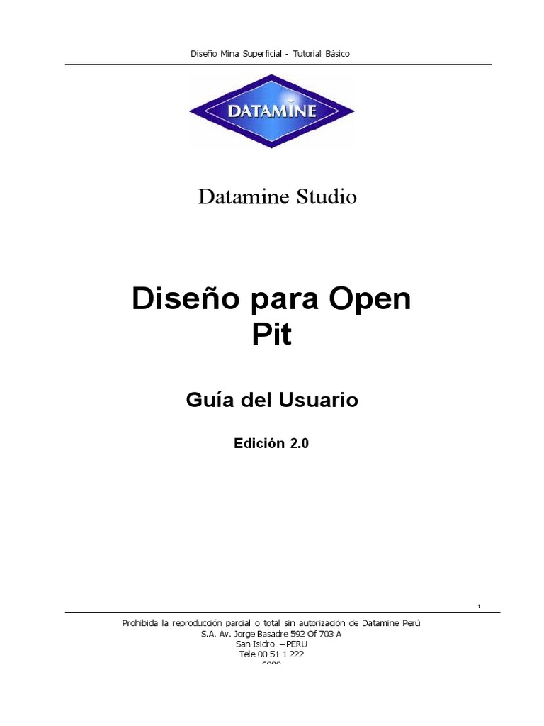 Datamine Open Pit Basico | PDF | Ventana (informática) | Informática