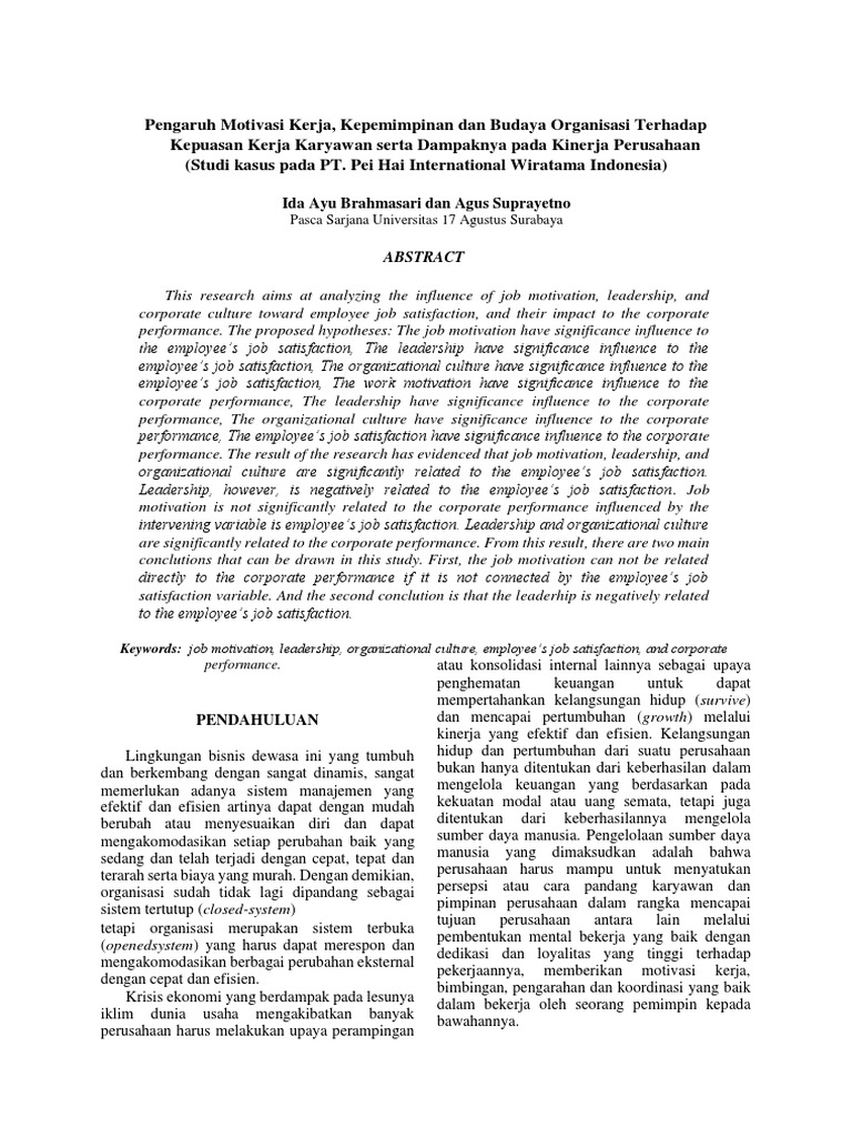 Manajemen Ritel Pdf Job Satisfaction Industrial Organization