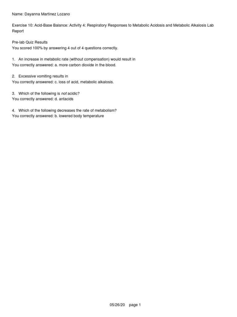 Physioex 9 Pdf Physiology Metabolism