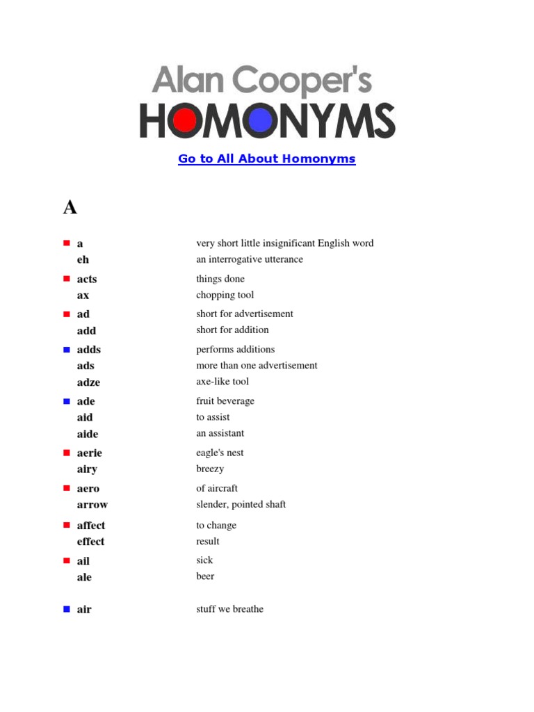 ALan CoopeR HomonYmS | PDF | Chili Pepper | Nature