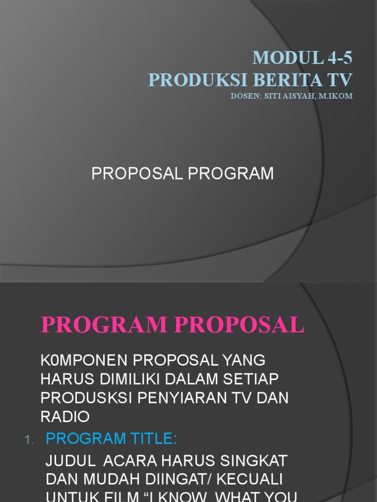 Modul 4-5 Proposal Prorgam | PDF