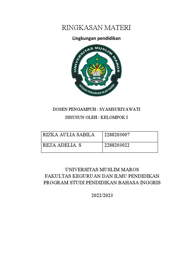 Lingkungan Pendidikan | PDF