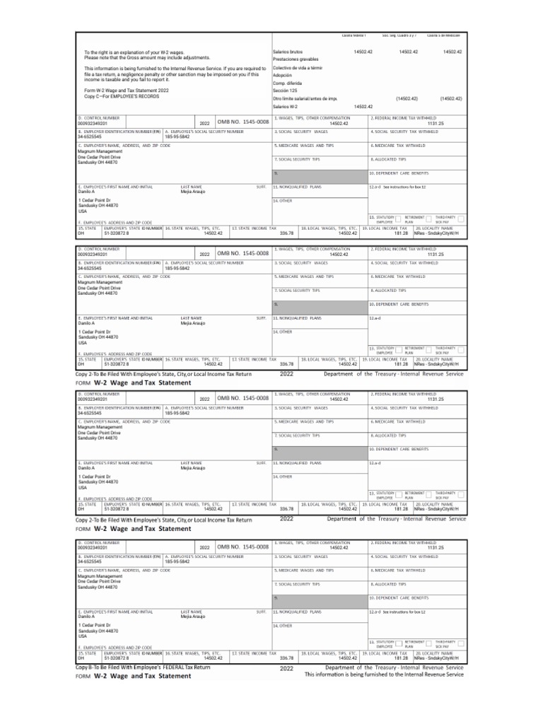 Casilla Federal 1 Soc. Seg. Cuadro 3 y 7 Casilla 5 de Medicare | PDF | Irs Formas fiscales ...